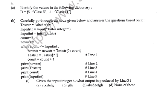 CBSE Class 11 Informatics Practices Question Paper Set V Solved CBSE Class 11 Informatics Practices Question Paper Set V Solved